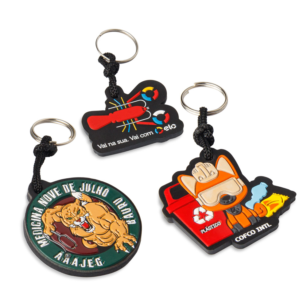 Chaveiro Emborrachado Personalizado Os Melhores Brindes
